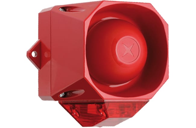 Kombine görsel-işitsel alarm cihazı, 24 V DC, kırmızı, Asserta tipi ...